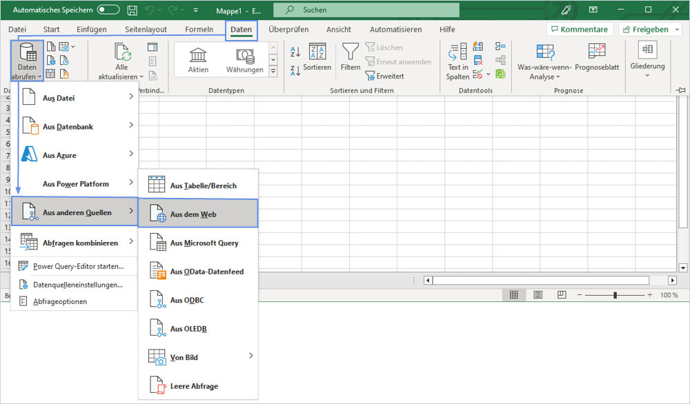Microsoft Excel Integration Schritt-für-Schritt – Evalanche Helpcenter