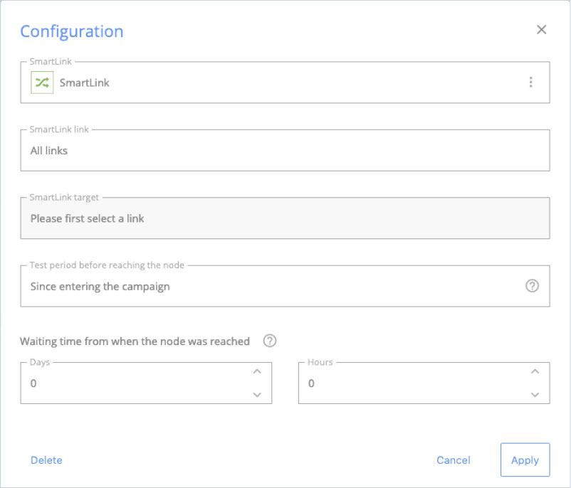 Condition: Clicked on link – Evalanche Helpcenter